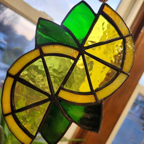 Instant Download Stained Glass Pattern- Lemon Slices Suncatcher- Hobby ...