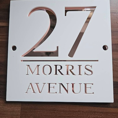 MODERN PERSONALISED HOUSE Sign House Number House Number Plate - Etsy