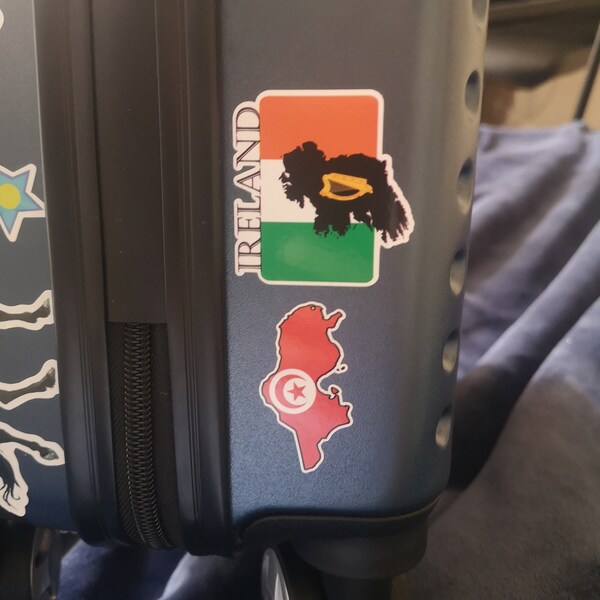 Ireland Sticker Flag MF for Laptop Book Fridge Guitar Motorcycle Helmet ...