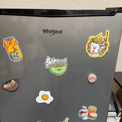 Junk Food Magnet Waterproof Vinyl Magnet Kawaii Magnet Hamburger Magnet ...