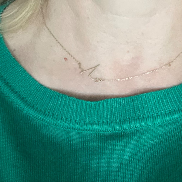 Dainty Heartbeat Necklace With Cross • Pulse of Love Pendant • Faithful ...