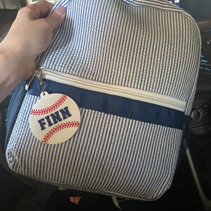 Custom Baseball Bag Nametag Personalized Baseball Name Tag Acrylic Bag ...