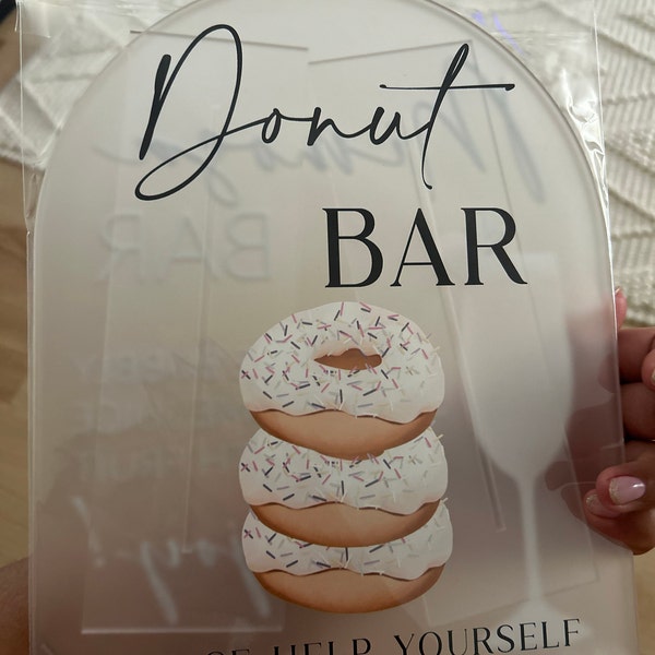 Donut Bar Acrylic Sign Donut Bar Sign Donut Bar Donut Sign Donut ...