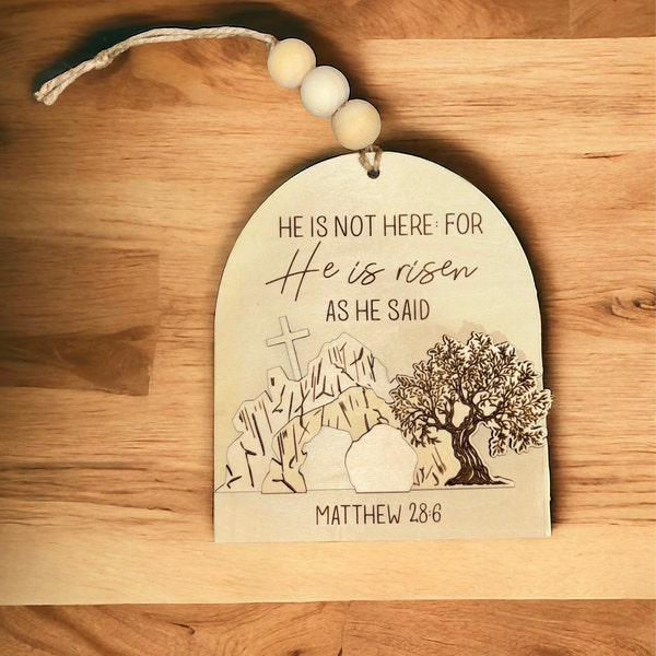 Easter Resurrection Ornament SVG | Empty Tomb and Cross Scene ...
