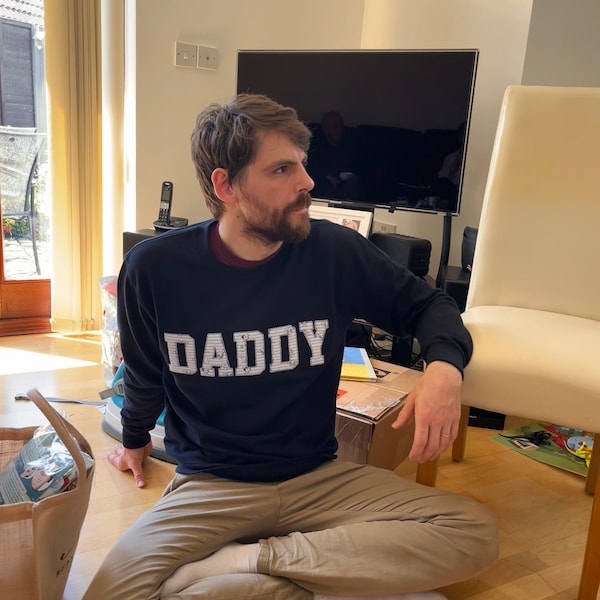 Dad, Daddy Embroidered Baby Clothes Applique Sweatshirt Papa Sweatshirt ...