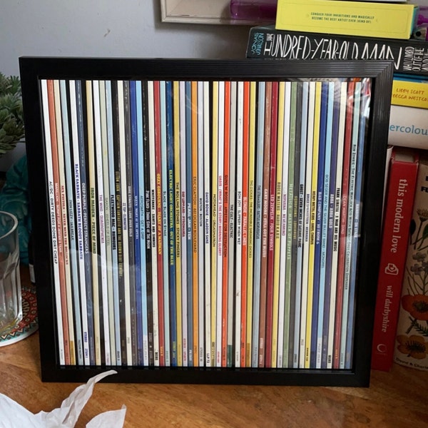Personalised 50 Vinyl Record Spine Poster | Custom Album Print | Music ...