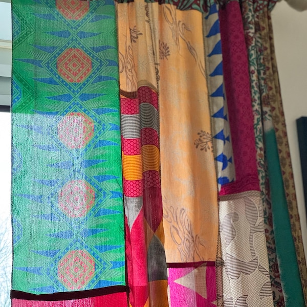 Handmade Curtains, Recycled Vintage Curtains, Boho Style, Ethical ...