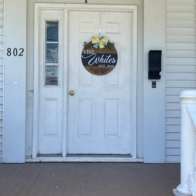 Welcome Door Sign With Magnetic Bows / Door Sign / Interchangeable Bows ...