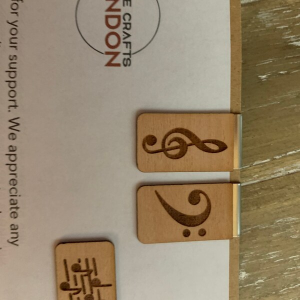 Musical Bookmarks - Music Note Bookmarks - Great Gift - Treble Clef ...