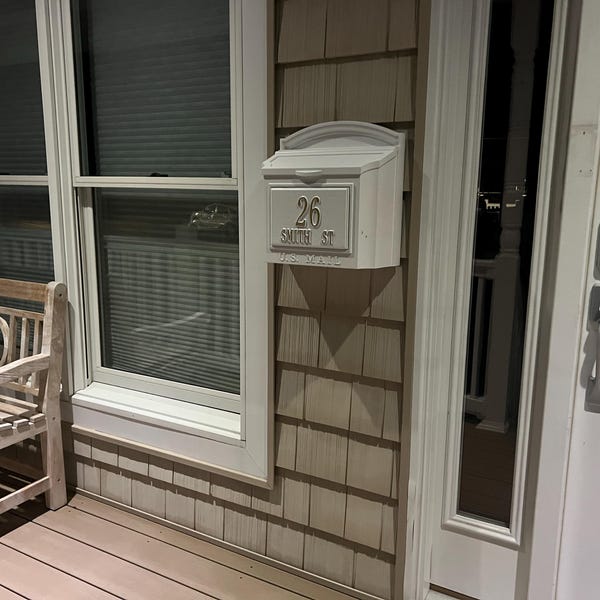 Red Swedish Wall Mount Mailbox - Distinctive POST Decal - Unique ...