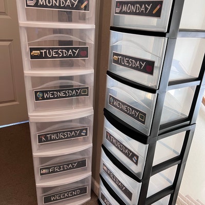Clothing Organizer Days of the Week Labels School Days of the Week Tags ...