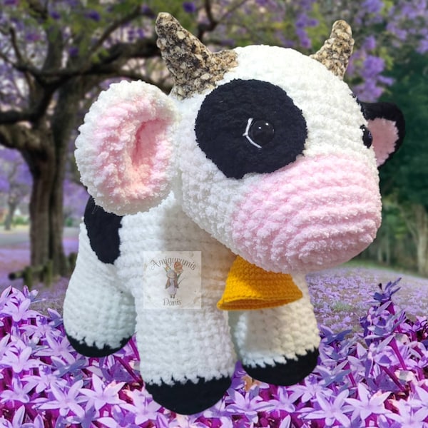 Patrón de ganchillo, Patrón de vaca Lulu, pattern cow, pattern pdf ...