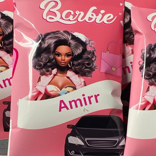 Custom Chip Bags African American Doll Party Party Favors Chip Bags ...