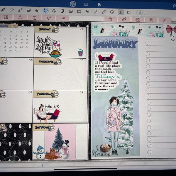 NOTES and LISTS OVERLAYS Stickers for Digital Planners Goodnotes ...
