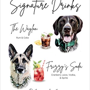 Custom Pet Seating Chart, Dog Seating Chart Sign, Custom Seating Chart ...