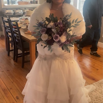 Floor Free Standing Arch Arrangement Aisle Flowers White Boho Pampas ...