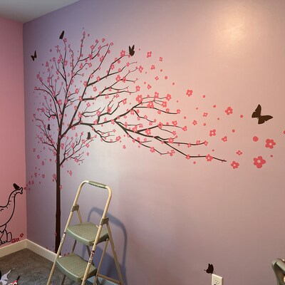 Cherry Tree Wall Decal Tree Wall Sticker, Nursery Wall Decals-cherry ...