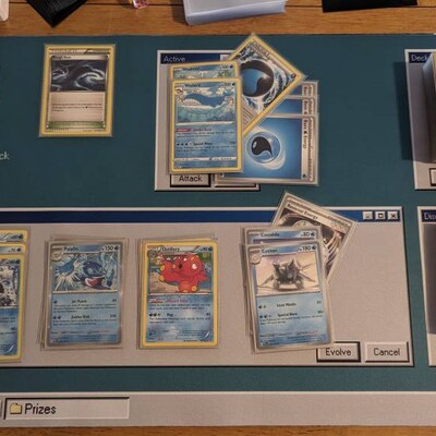 Pokemon Playmat TCG Crayon Playzones Custom Neoprene Deskmat Hand-drawn ...