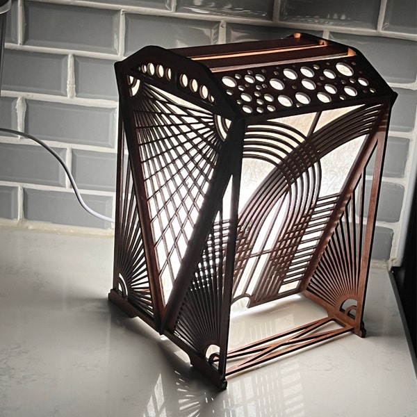 Laser Cut Art Deco Lamp – SVG, Glowforge File (digital Download) - Etsy