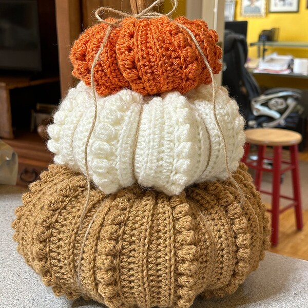 CROCHET PATTERN BUNDLE - Easy Fall Pumpkin Crochet Pattern Set of 4 ...