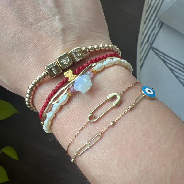 Set of 7 Bangles- Durable Gold Plated Stackable Bangle Bracelets ...