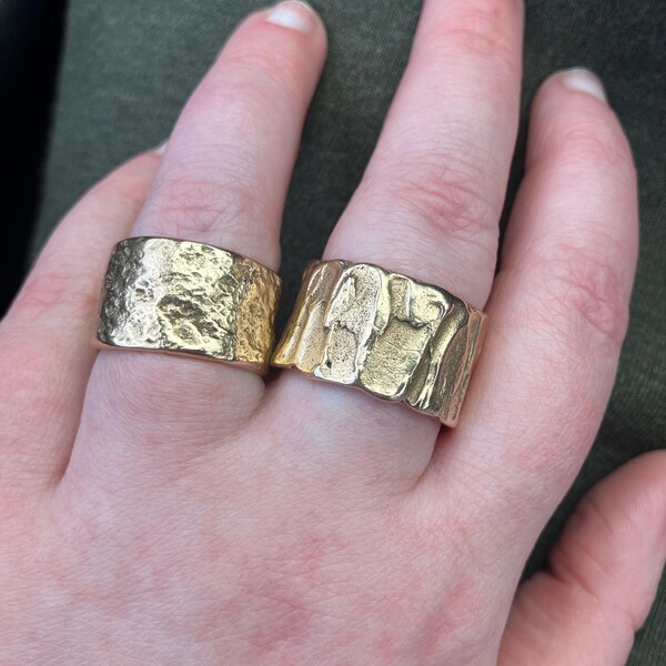 BEADED ROMAN RING 2, Thin Bronze Ring, Mens or Womens Bronze Ring ...