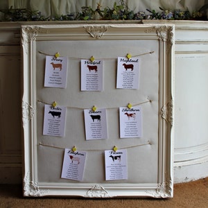 Cow Wedding Table Numbers/country Theme Wedding Table Numbers/farm ...