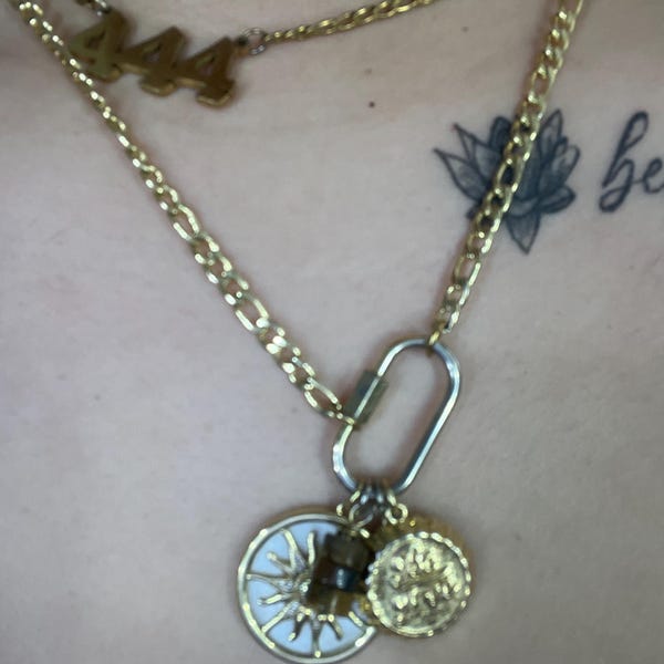 Custom Gold Colin Chain Charm Necklace - Etsy
