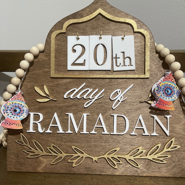 Ramadan Wood Calendar - Etsy