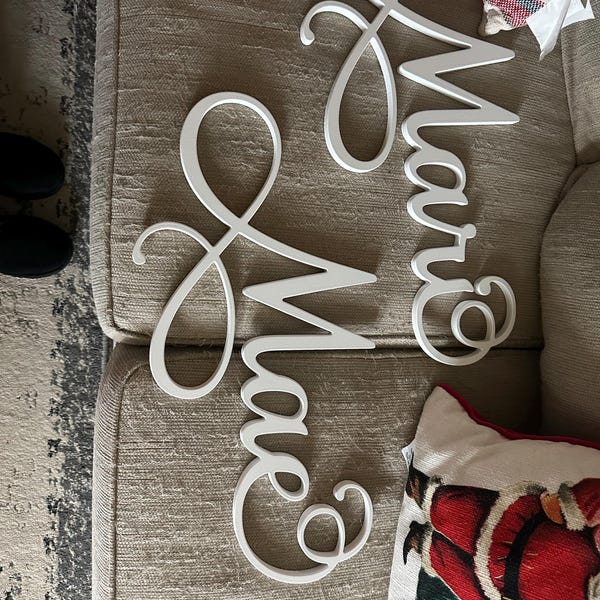 Decorative Elegant Wooden Name Wall Hanging Letters Everly Name Nursery ...