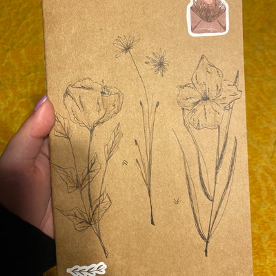 Hand Drawn Kraft Journaling Notebook Travel Journal Bujo - Etsy