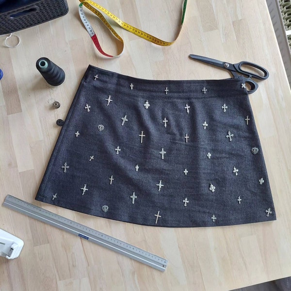 A-line Micro Mini Skirt PDF Sewing Pattern | Low-waist & High-waist | 3 ...