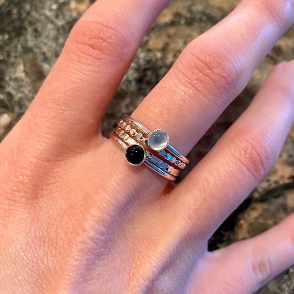 Moonstone Stacking Ring, Moonstone Ring, Engagement Ring, June ...