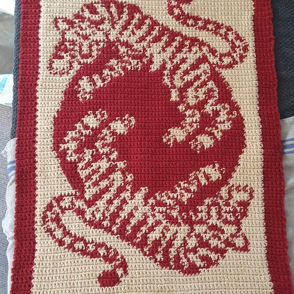 Twin Tigers Tapestry Grid PATTERN DOWNLOAD - Etsy