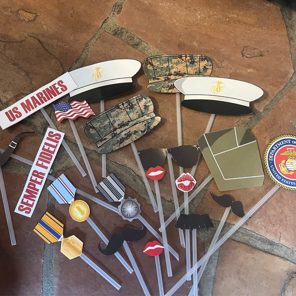 U.S. Coast Guard Photo Booth Props 21 Items Goodbye Party Send off for ...