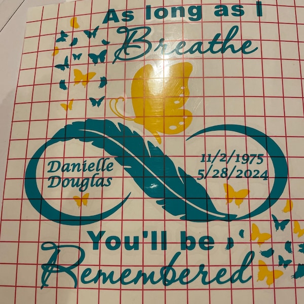 Custom Memorial Decal, in Loving Memory, Memorial Decal, Personalized ...