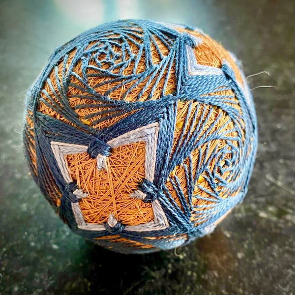 PATTERN Swirl Temari Japanese Temari Ornament by Barbara B. Suess - Etsy