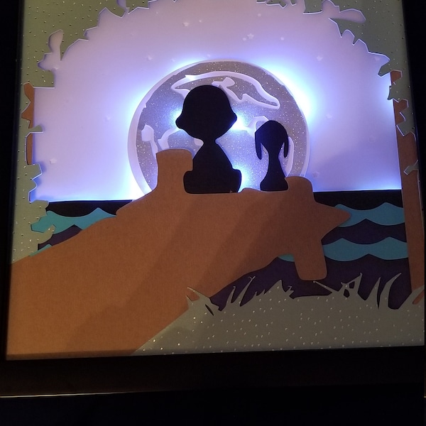 3d Snoopy Shadow Box Design SVG - Etsy
