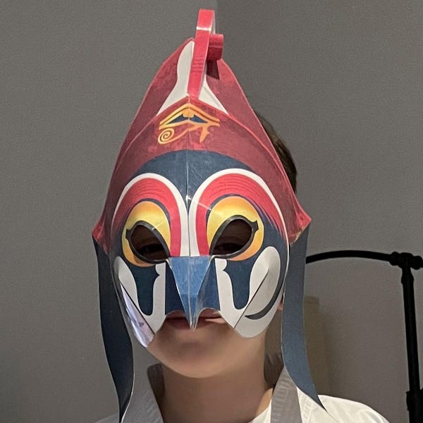 Horus Mask PRINTABLE Pattern. Egyptian Mask. Egyptian Party Mask. Horus ...