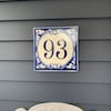 Blue House Number Signs Spanish House Number Plaque Hand - Etsy