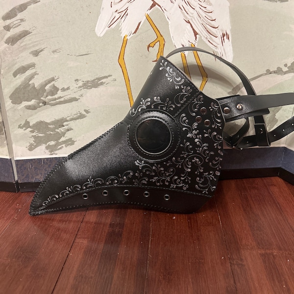 White Plague Doctor Mask Pink Filigree Plague Mask for Women and Men ...
