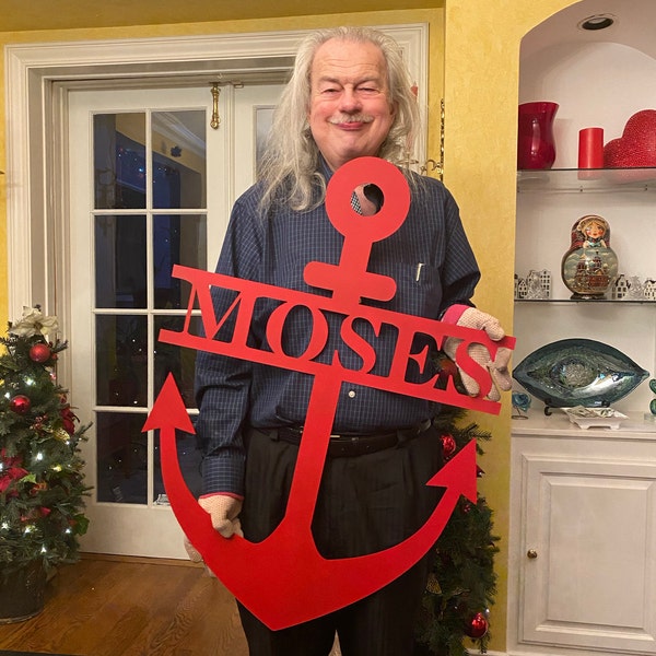 Personalized Anchor Decoration With Name, Anchor Sign, Custom Metal ...