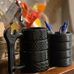 Stacked Tires Pen Holder Tire Stack Pencil Cup Car Guy Mechanic Desk ...