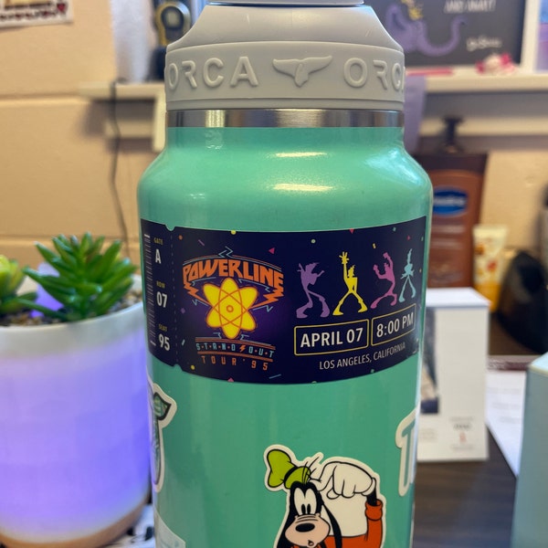 Powerline Concert Ticket Transparent Sticker/ Goofy Max Disney Bujo ...