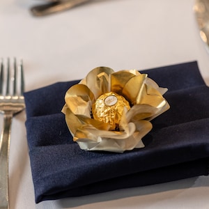 Camelia Wedding Gold Color Flower Wrapper for Holding Chocolate ...