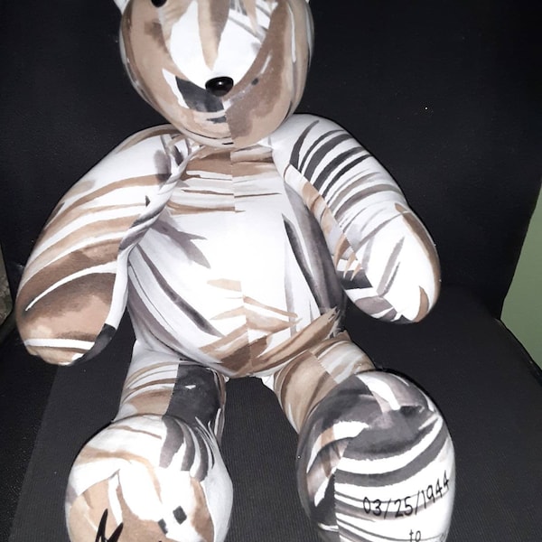Teddy Bear/memory Bear/handmade Bear/memory of Loved One/keepsake Bear ...