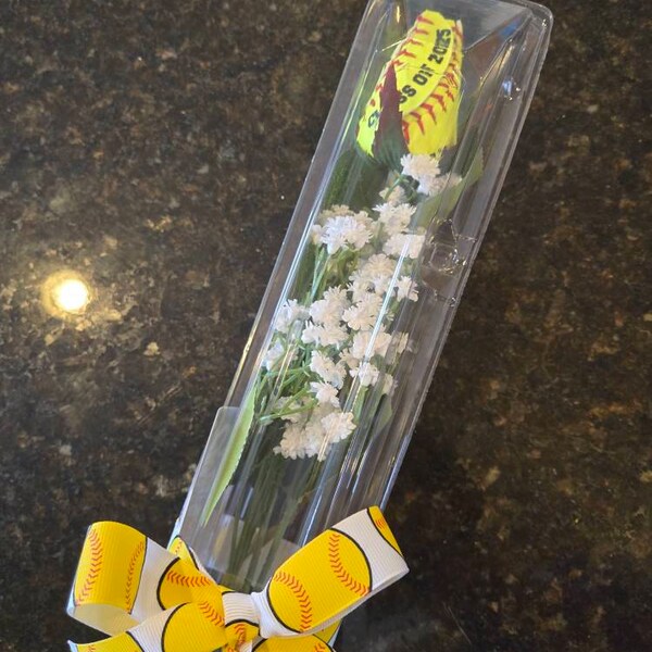 Softball Roses Arrangement | Softball Flowers Bouquet | Softball Gifts ...