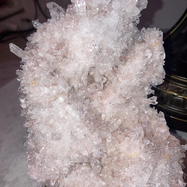 Statement Pink-purple Diamond Calcite on Dogtooth Calcite Specimen With ...