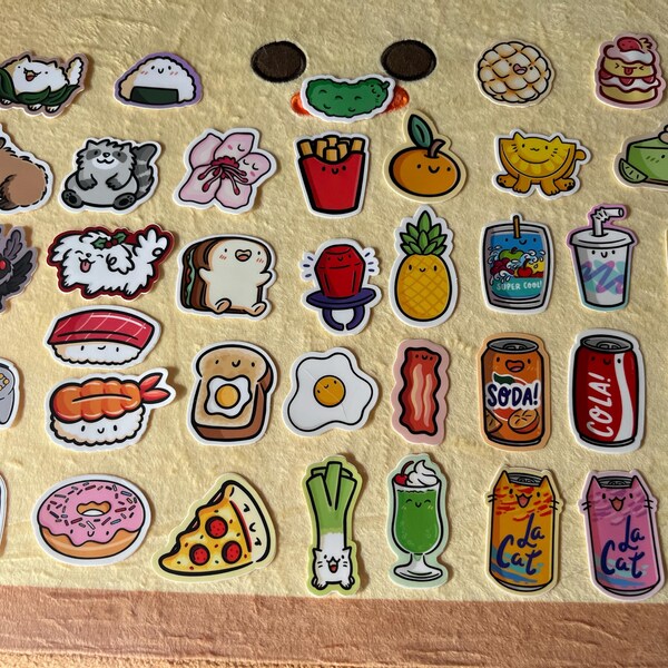 Mustard Mini Sticker | Waterproof Sticker |kawaii Vinyl Sticker |yellow ...