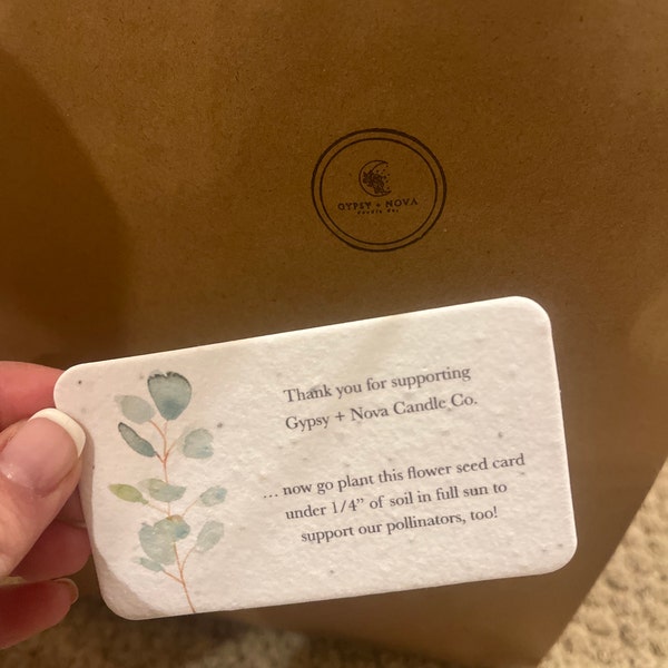 Custom, Personalized Seed Paper Card With Planting Instructions ...